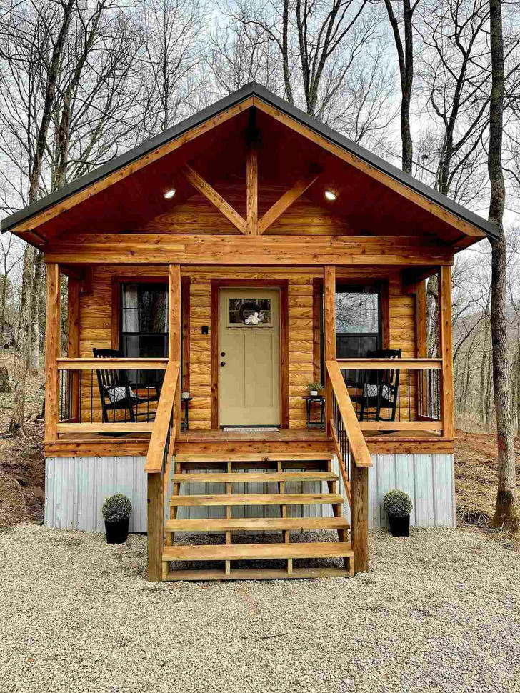 Take a Peek inside This Classic Rustic Wood Cabin Resting in A Forest ...